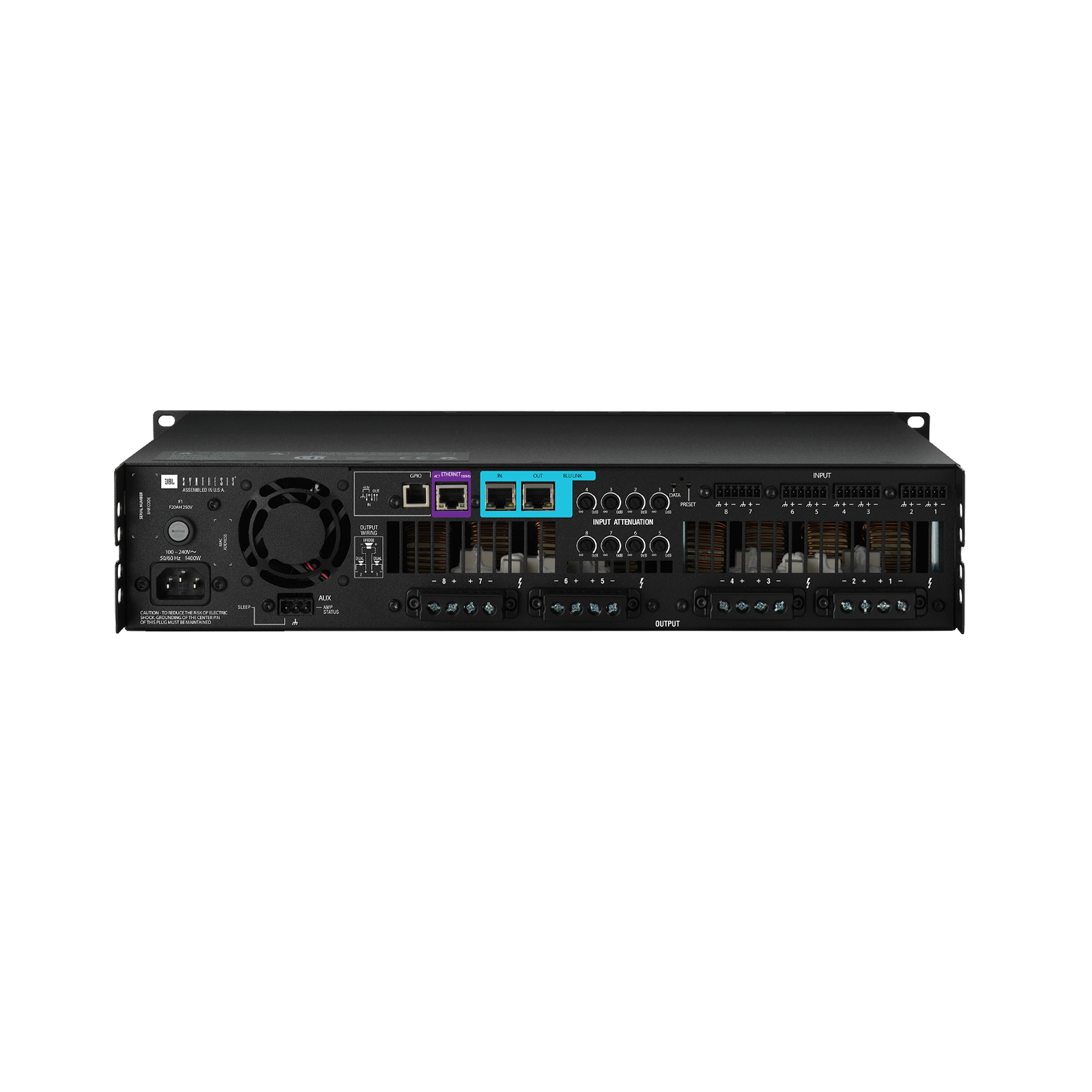 SDA 8300 8 channel Bridgeable Class D Amplifier